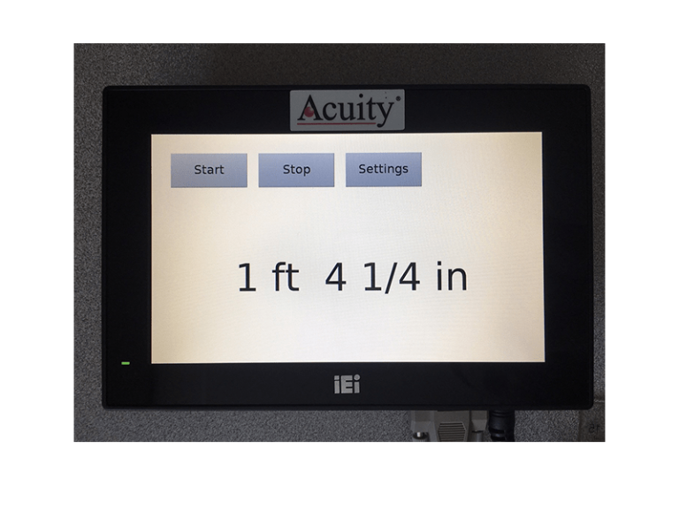 ACUITY AR1000 TOUCH PANEL DISPLAY IN FRACTIONS - Acuity Laser